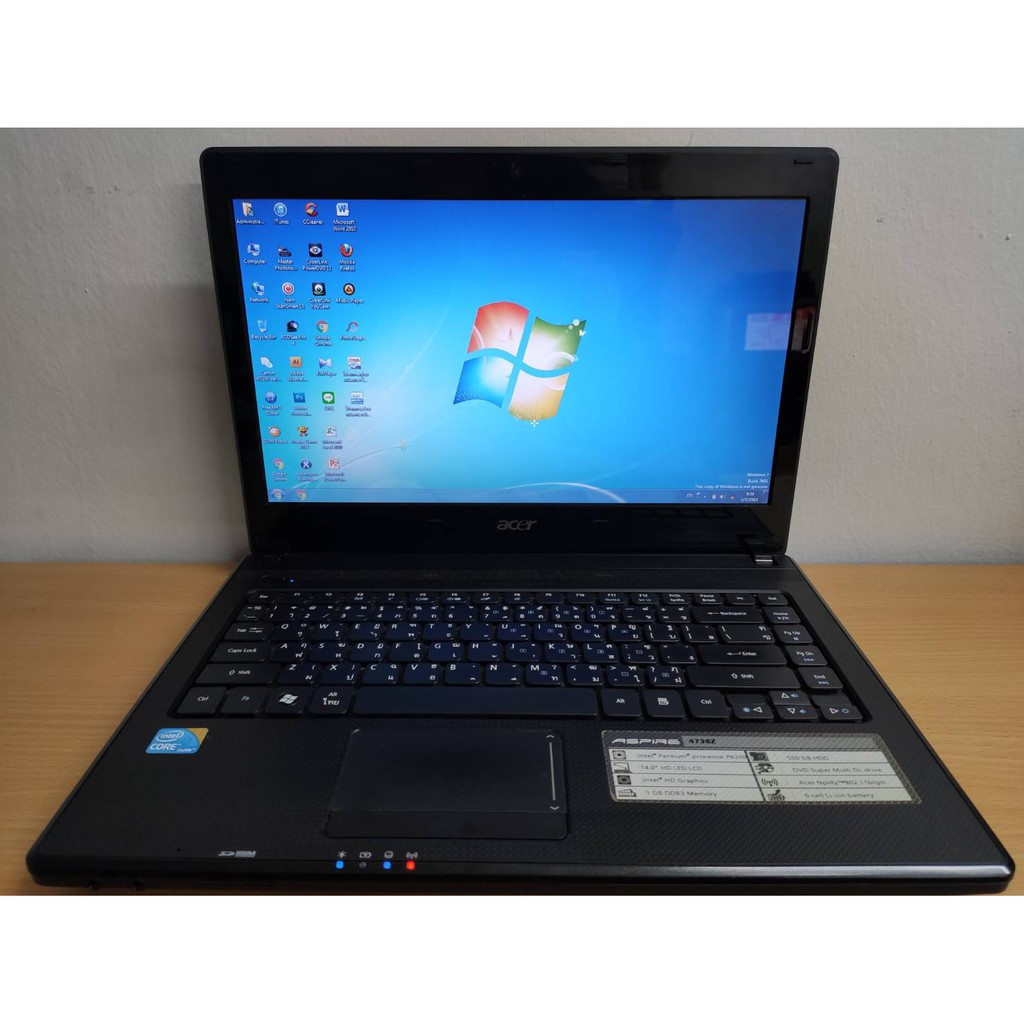 โน๊ตบุ๊คมือ 2 Acer Aspire 4738Z Core i3/RAM 2 GB/HDD 500GB/จอ 14 นิ้ว ...