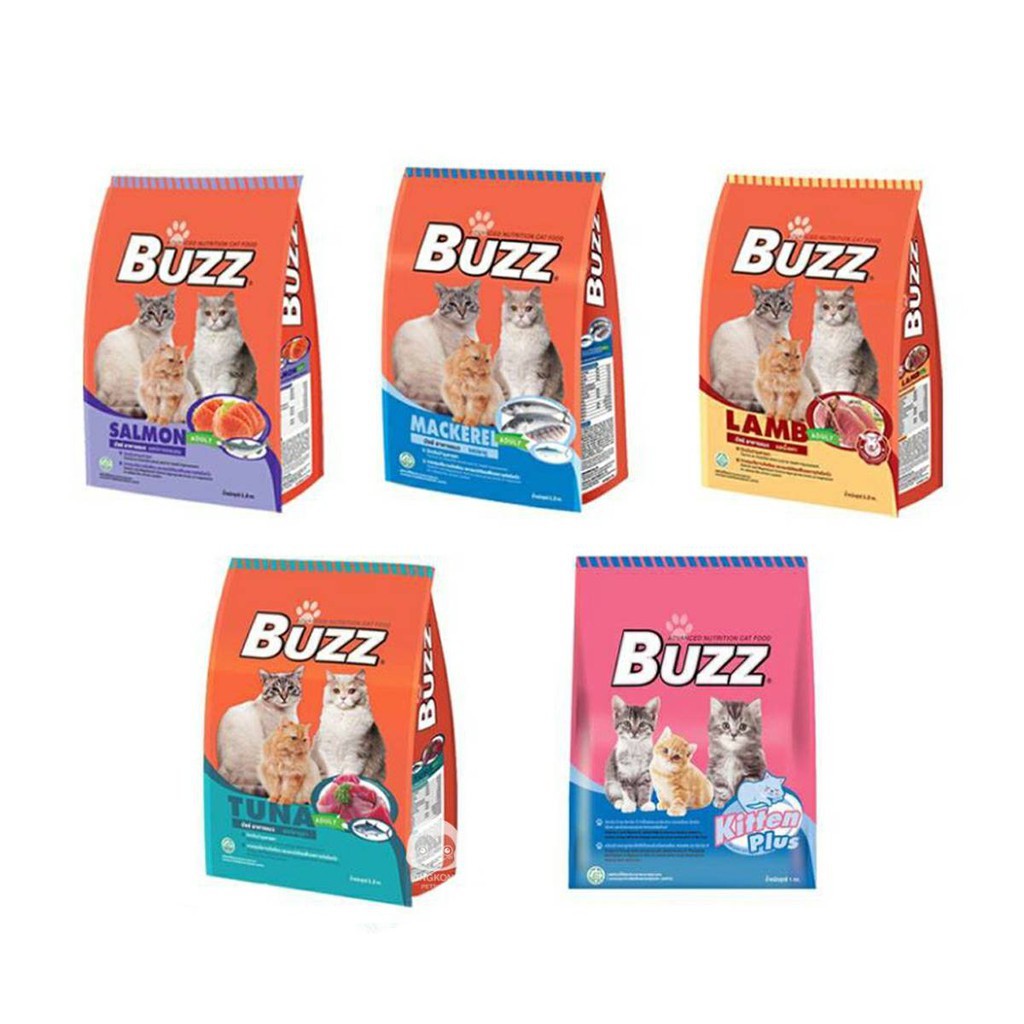 Buzz อาหารแมว บัซซ์ มีหลายสูตร ขนาด 1-1.2 กก. | Shopee Thailand