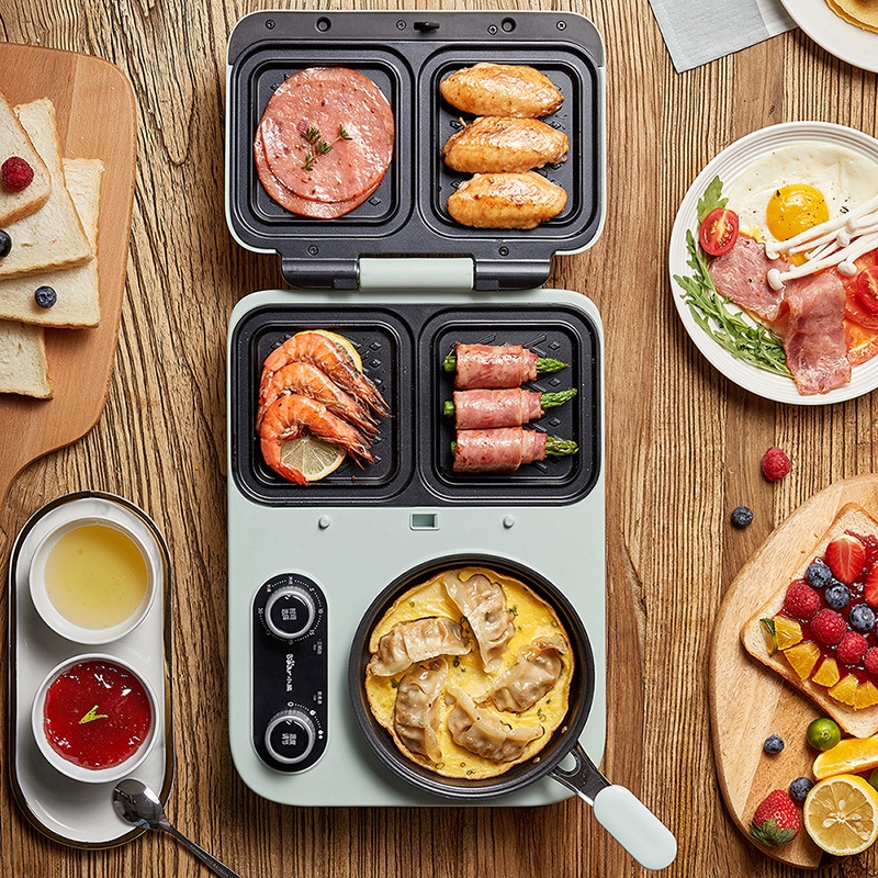 ๑220V Multifunction Breakfast Machine Electric Sandwich Maker Waffle ...