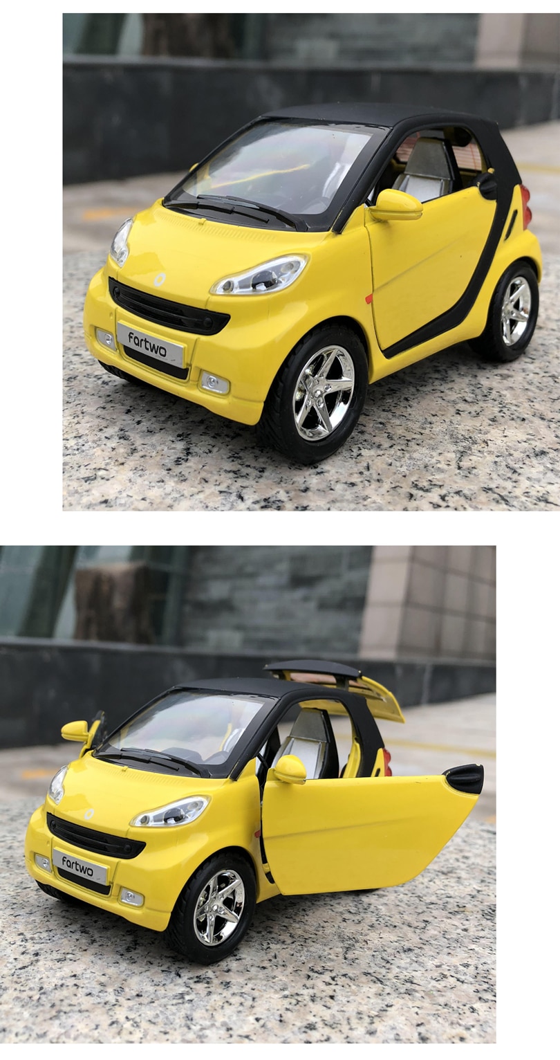 1:32 Smart ForTwo Alloy Diecast Vehicle Car Model ull Back Car with ...