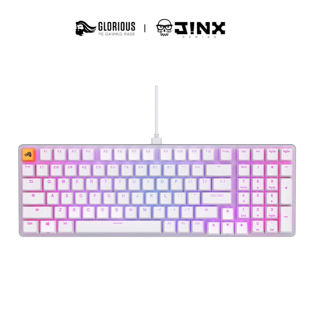 Glorious GMMK 2 Prebuilt Full Size - White (ภาษาอังกฤษ) ประกันศูนย์ 1 ...