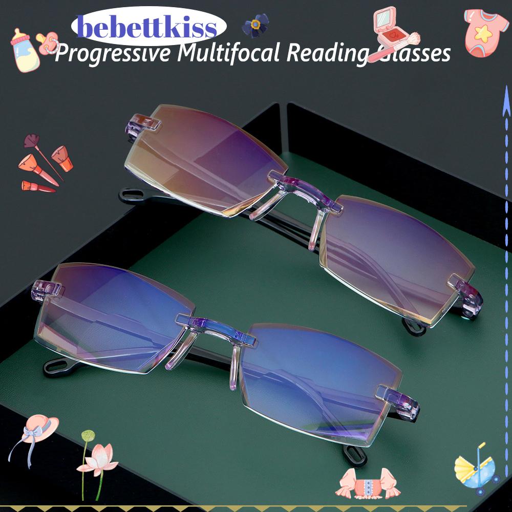 BEBETTFORM Fashion Progressive Multifocal Eyewear Diamond-cut Reading ...