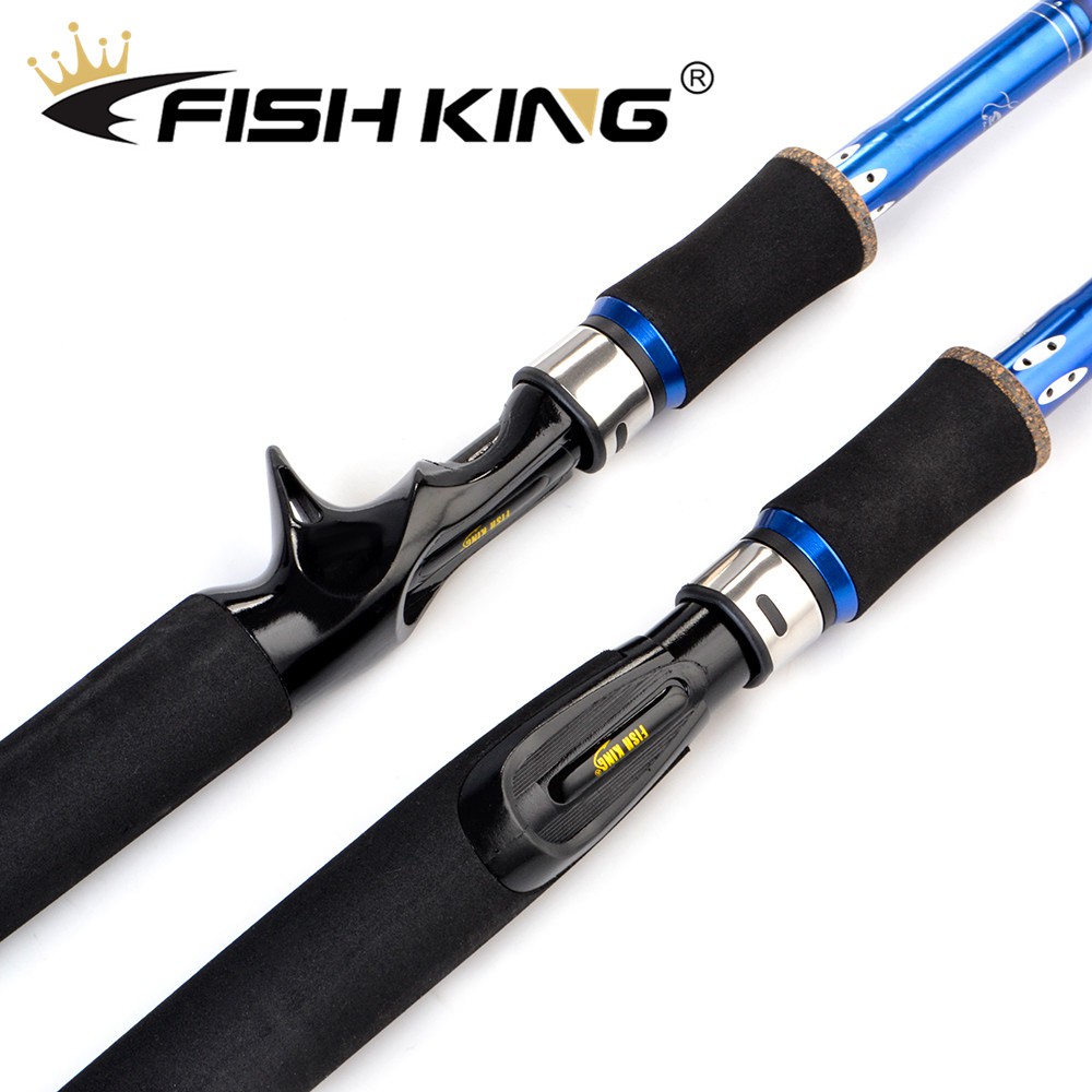 FISH KING Carbon Sinning BaitCasting Fishing Rod 2.1m2.4m2.7m C.W ...