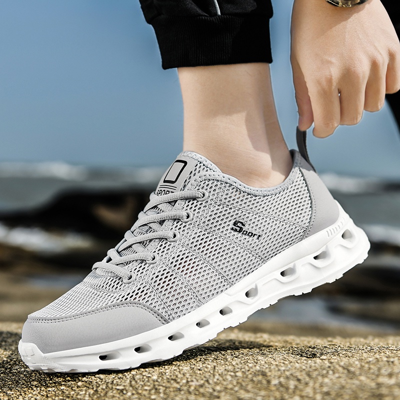 Local Stock2021 Men Aqua Shoes Outdoor Breathable Beach Shoes ...