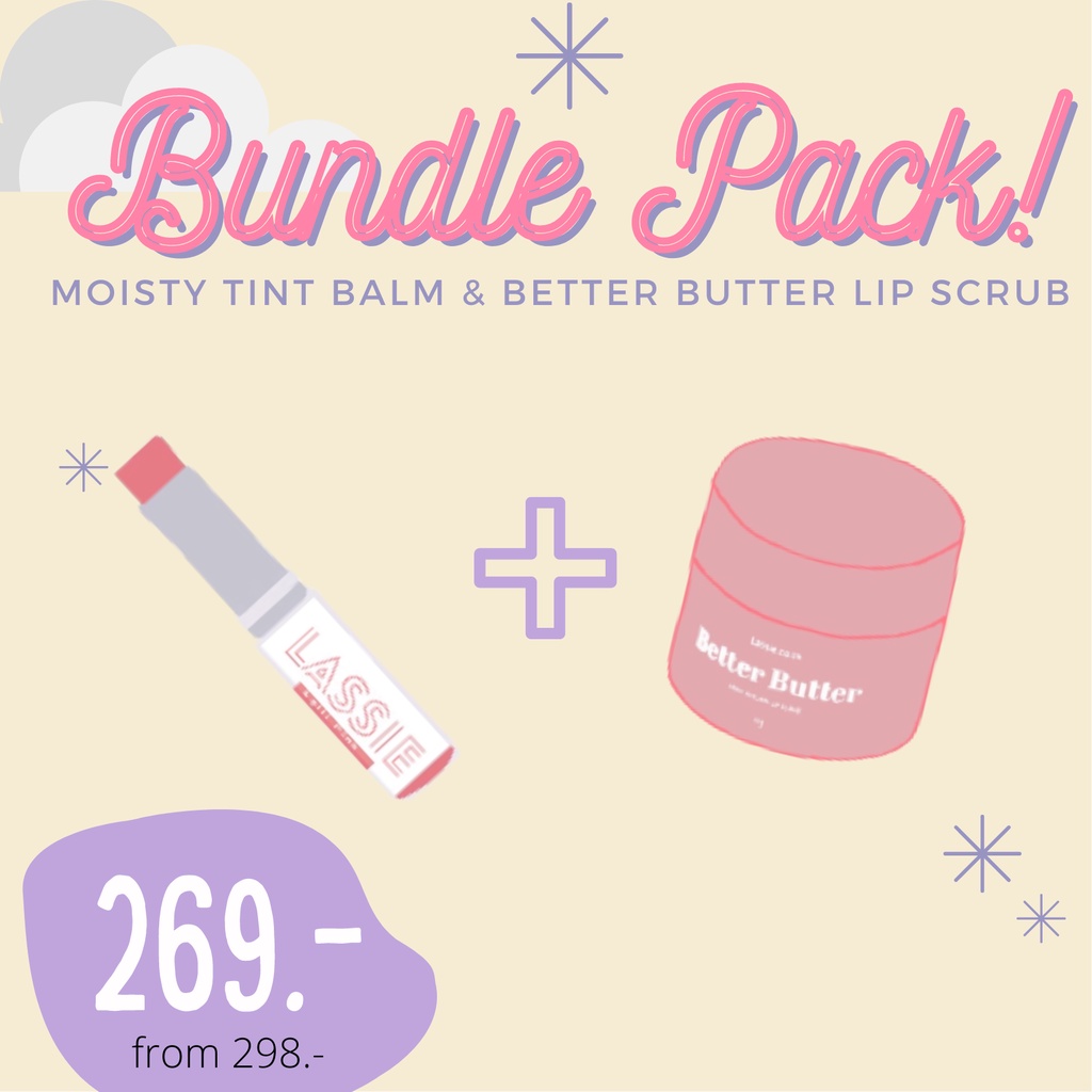 Bundle pack Moisty tint balm + Lip scrub ลิปบาล์มและลิปสครับ | Shopee ...