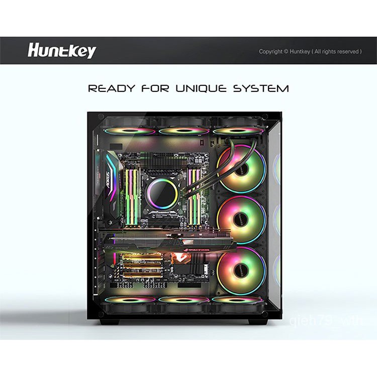 Huntkey Gaming Comuter Case Deskto DIY Full Side Through Gaming ...