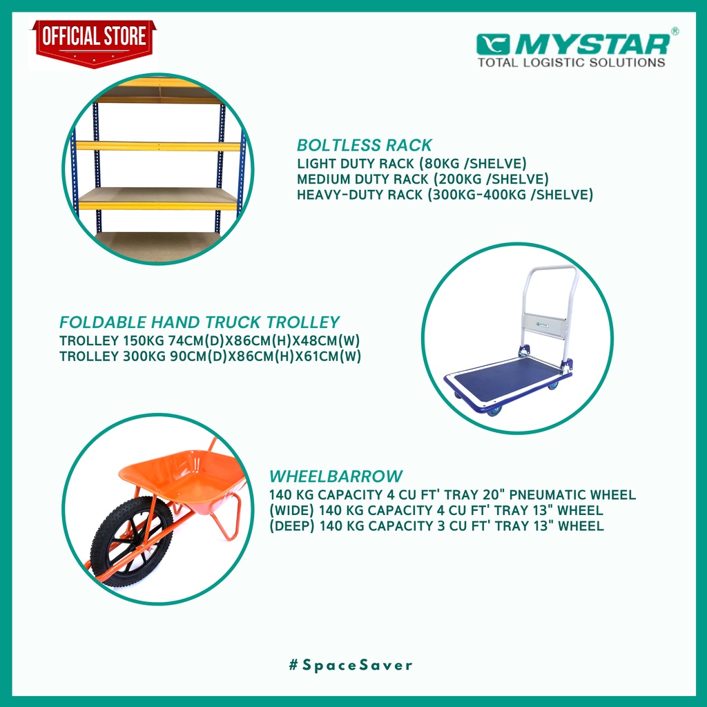 MYSTAR Boltless Rack metal shelf 35(D)x90(W)x180(H) CM 5 tier rack ...