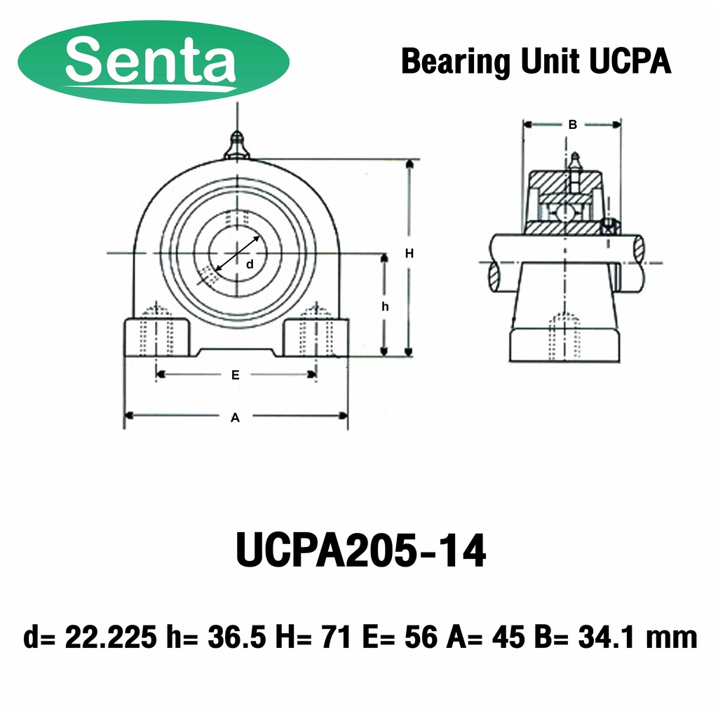 UCP205-14 UCF205-14 UCFL205-14 UCT205-14 UCFC205-14 UCPA205-14 ตลับลูกปืนตุ๊กตา (Bearing Units ...