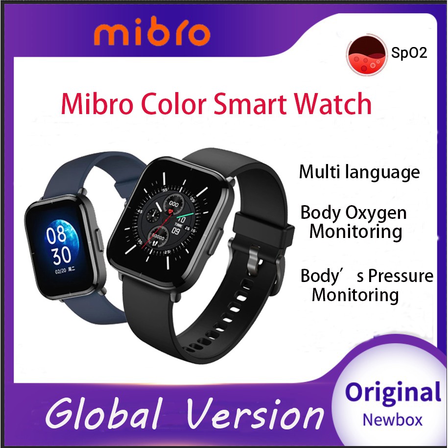 Mibro Color Smart Watch Bluetooth Waterproof Spo2 Blood Oxygen Heart ...
