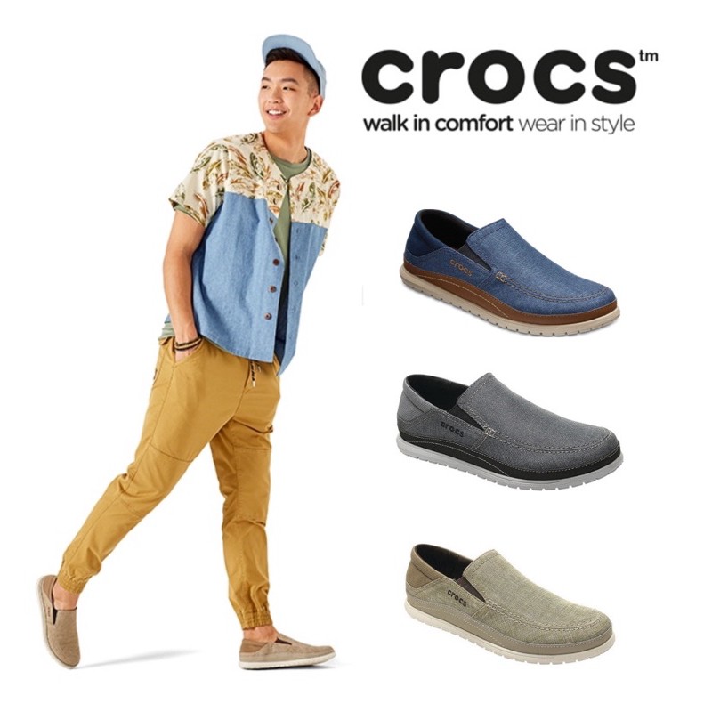 CROCS Santa Cruz Playa Men's Casual | Shopee Thailand