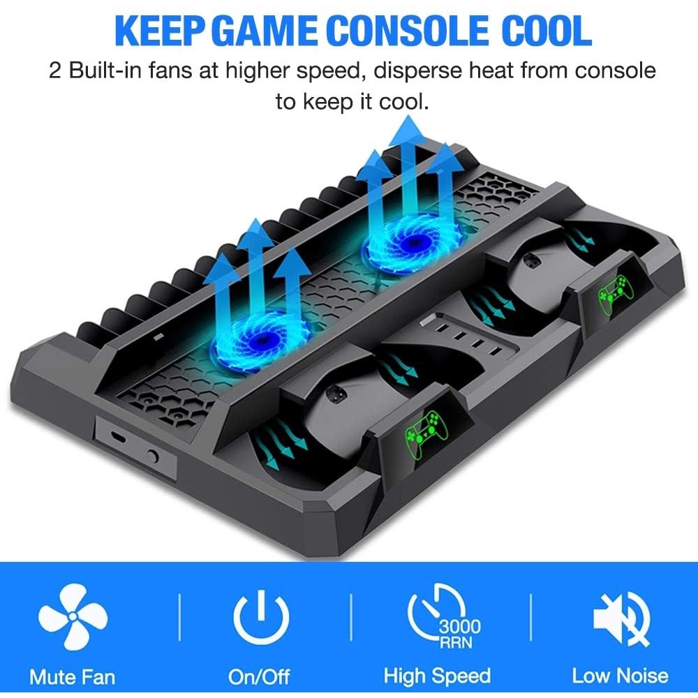 PS4 Stand Cooling Fan for PS4 Slim / PS4 Pro/Playstation 4, PS4 Pro ...