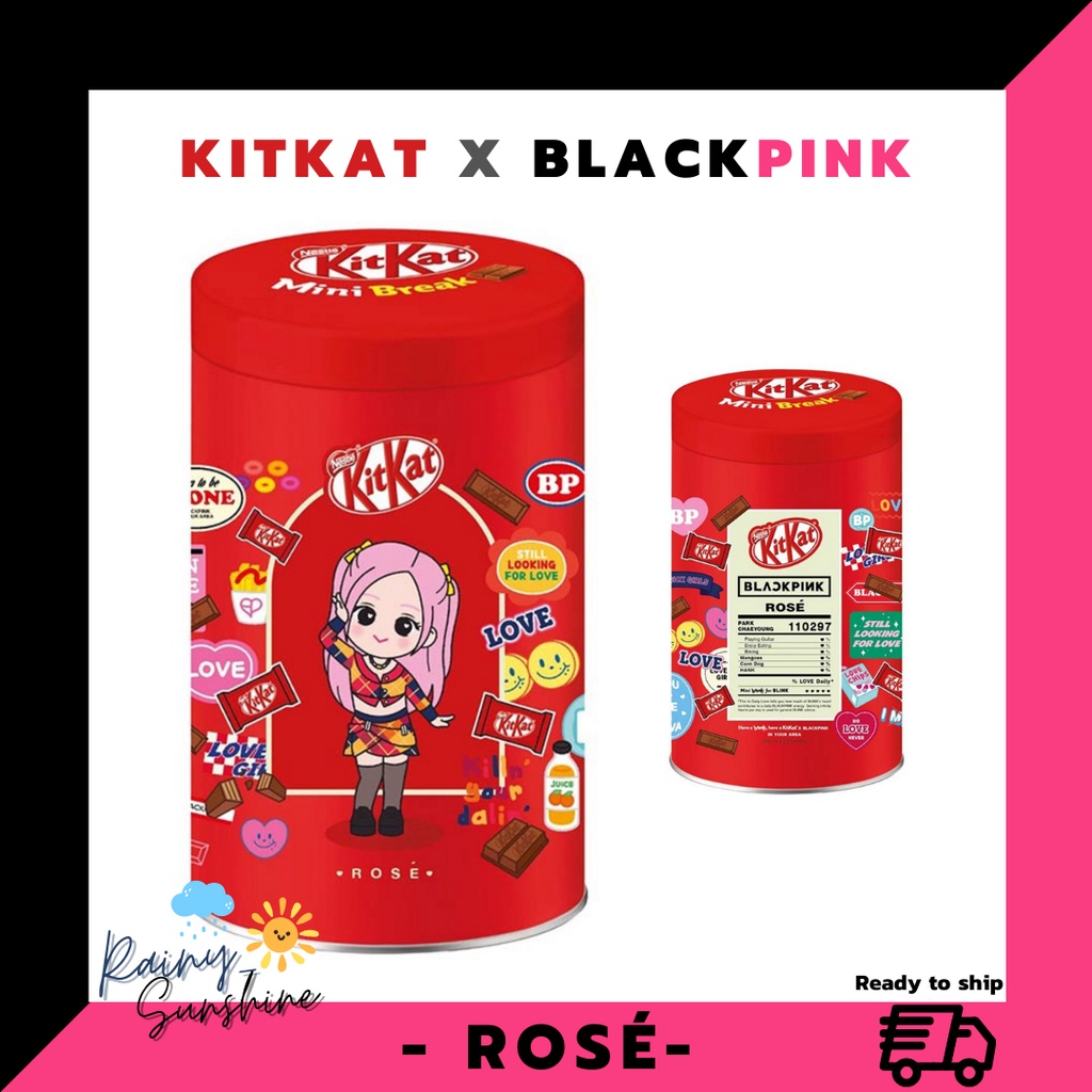 Kitkat Blackpink -ครบเซ็ต- JISOO JENNIE Lisa Rosé Kit kat คิทแคท แบล็ก ...