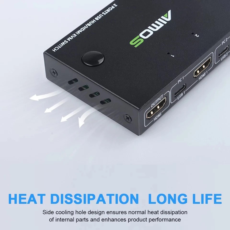 อุปกรณ์คอมพิวเตอร์ 2 in 1 Out 4K USB HDMIcompatible KVM Switch Box for ...