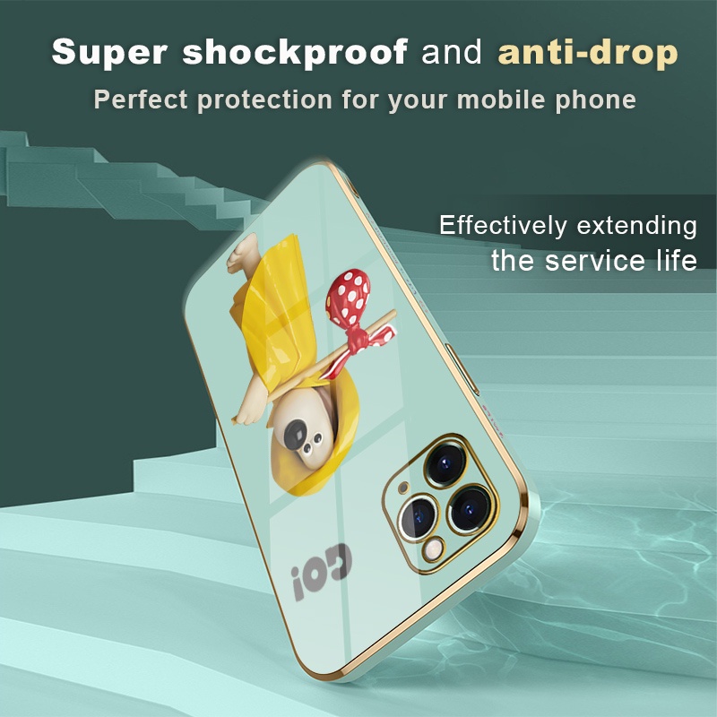 สําหรับ Huawei Honor 50 20 X10 9X Lite Pro เคสโทรศัพท์รูปแบบด้านข้างพิมพ์(หมาจรจัด)สแควร์ชุบเคส ...