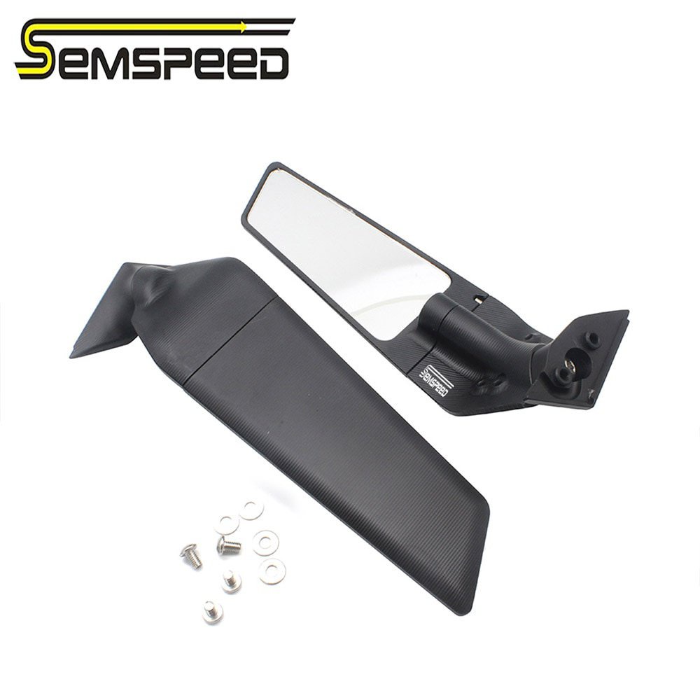Newsemspeed Newest Modified Motorcycle 2pcs Rearview Mirrors Wind Wing