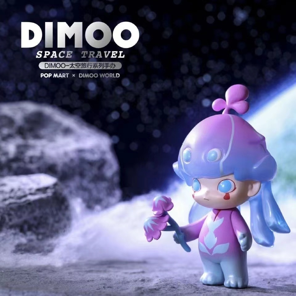 ของแท้POPMART Dimoo ชุดกล่องสุ่ม ฟิกเกอร์ตุ๊กตาอวกาศ 12 แบบ ...