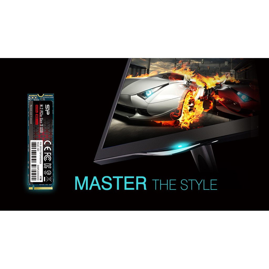 SSD SP A80 Super-fast PCIe NVMe Gen3x4 P34A80 256GB, 512GB และ 1TB 2TB ...