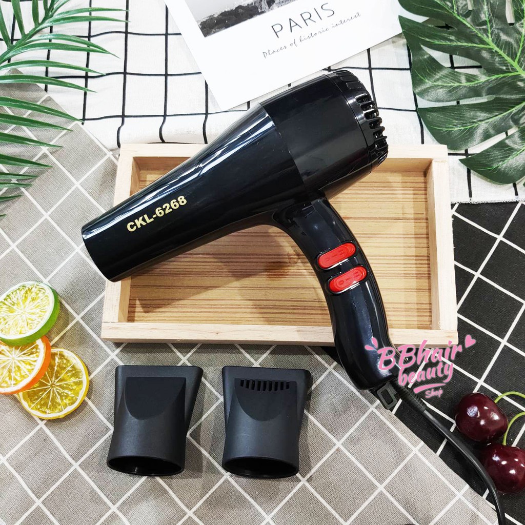 ♂ CKL / JMF (ของแท้) มี มอก. ไดร์เป่าผม 1000-1200W ปรับแรงลมได้ 2 ระดับ รุ่น CKL / JMF 6268 (คละ ...