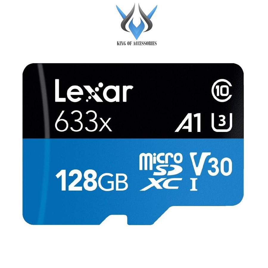 Microsdxc Lexar Memory Card 128GB 633x A1 V30 U3 95MB s - No Box (Blue ...