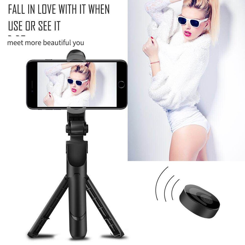 ღღFoldable Bluetooth Handheld Selfie Phone Holder Stick Tripod Stand ...