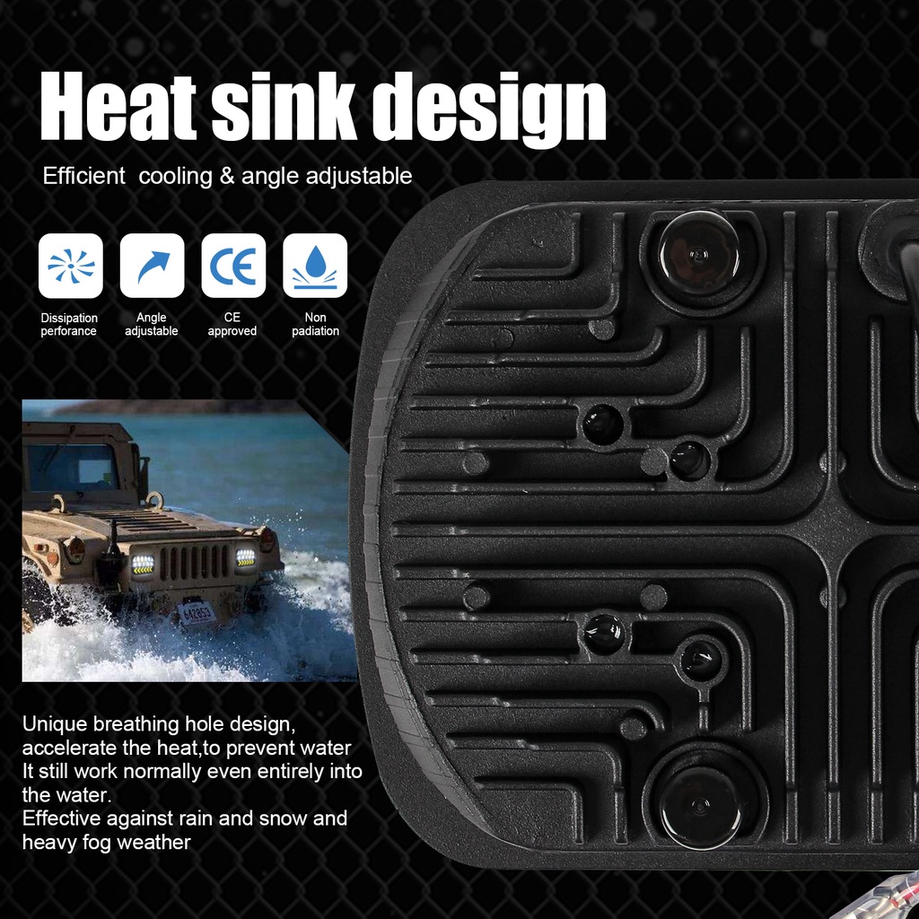 ไฟหน้า LED DRL HiLo 7 นิ้ว 5x7 7x6 พร้อมอะแดปเตอร์ H4 2 ชิ้น - meiqi.th ...