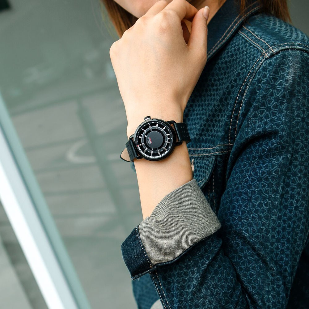 Lee นาฬิกาข้อมือ Metropolitan LEF-F164ABL1-1S แบรนด์แท้ USA สายหนังสีดำ ...