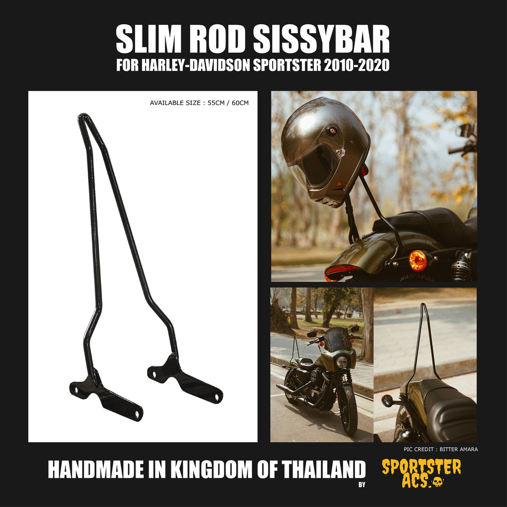 **ฟรีค่าจัดส่ง** Slim Rod Sissybar สลิม ร้อด ซิสซี่บาร์ 55-60cm พิงหลัง ...