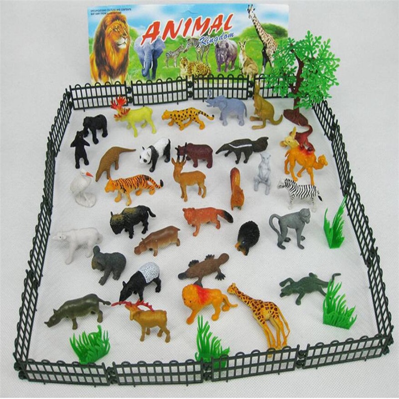 Ready Stock53 pcsset Mini Animal World Zoo Model Figure Action Toy Set ...
