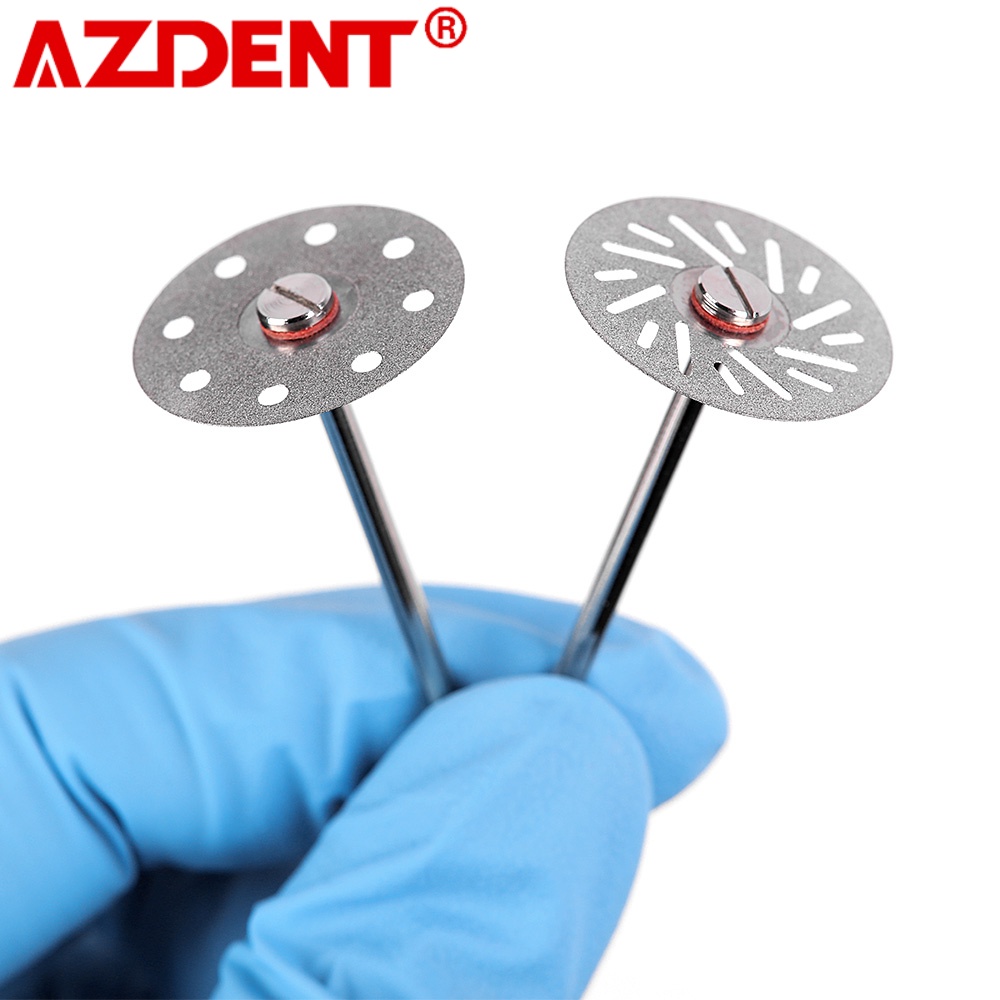 AZDENT Dental 10Pcs Lab Thin Diamond Disc Cutting Double Side Grit Disk ...