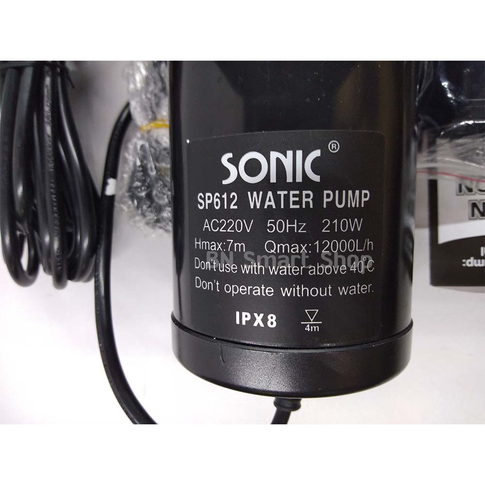 ปั๊มน้ำ ปั๊มน้ำพุ ปั๊มน้ำตก ปั๊มบ่อ SONIC รุ่น SP612 กำลัง 230 วัตต์ ปั้มขนาดใหญ่ ประหยัดไฟ ทน ...