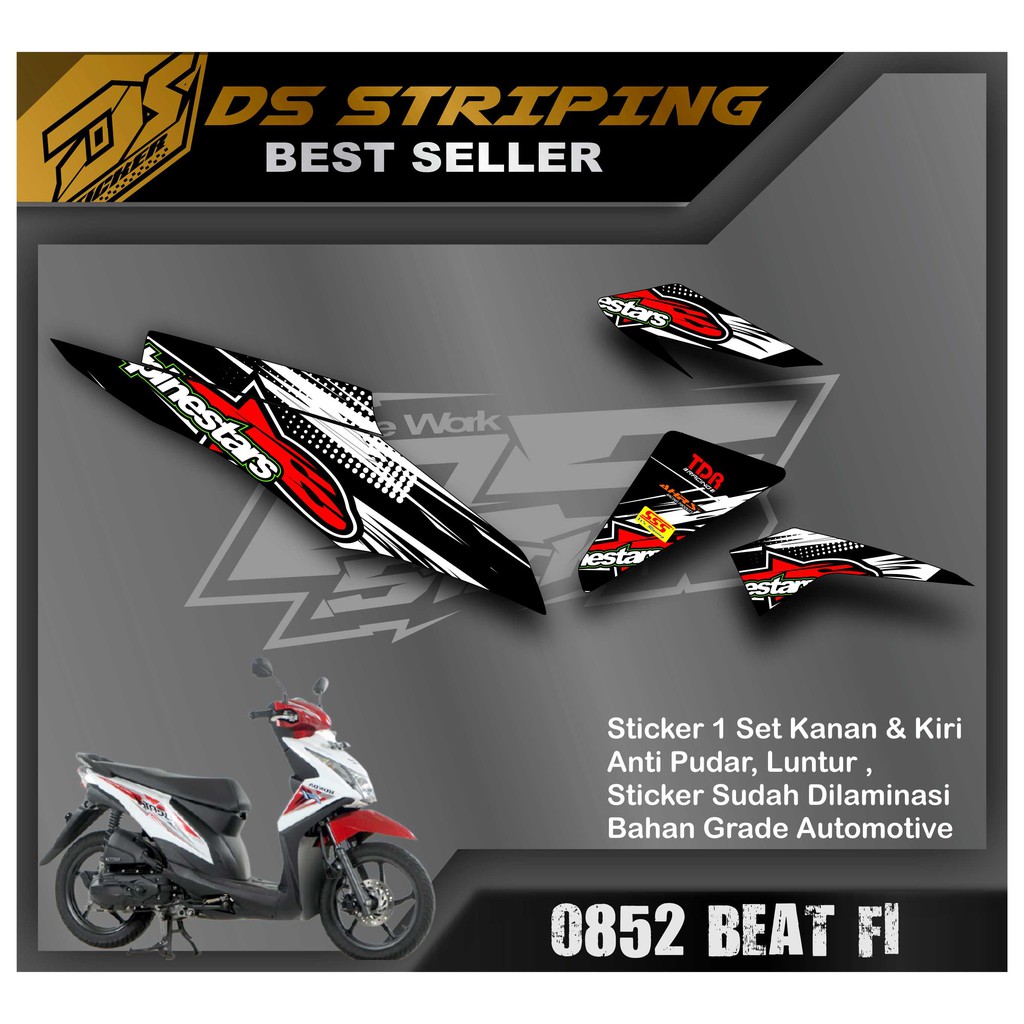 0852 Beat Fi Striping สติ๊กเกอร์ 2012-2016 List Variations สําหรับติดตก ...