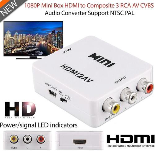 Mini ตัวแปลงสัญญาณ HDMI to AV Converter HD 1080P HDMI2AV Video ...