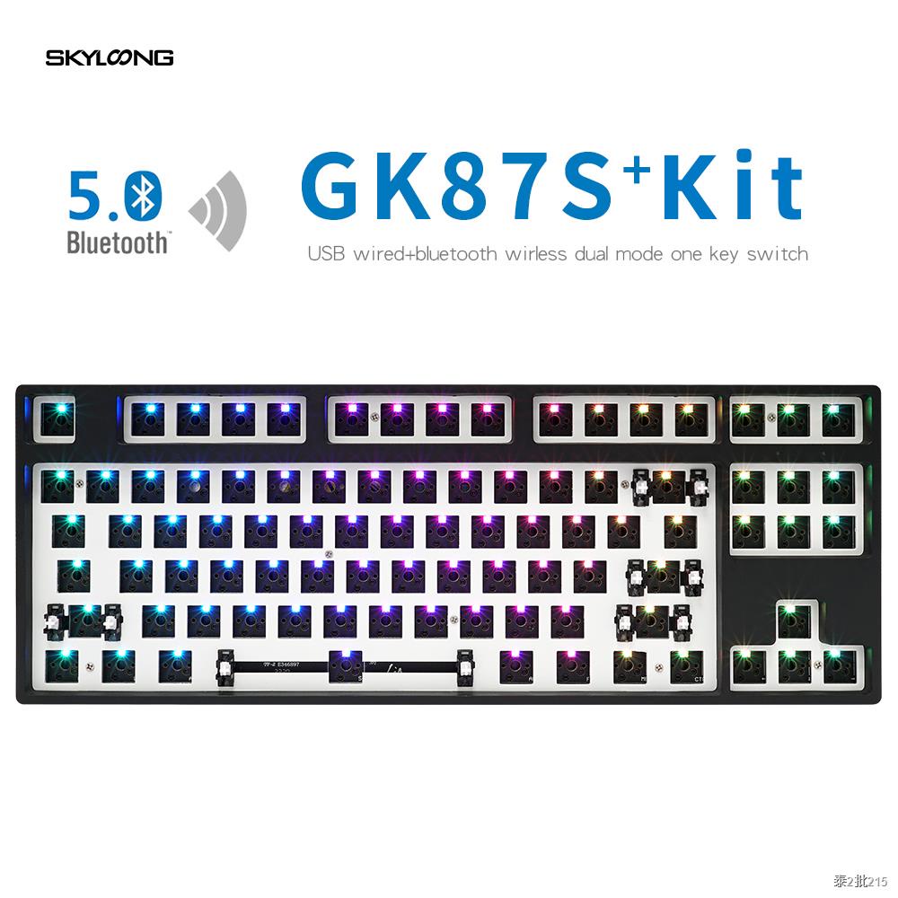 GK87 Mechanical Keybooard Kit Bluetooth RGB Light Programmable How Swap ...
