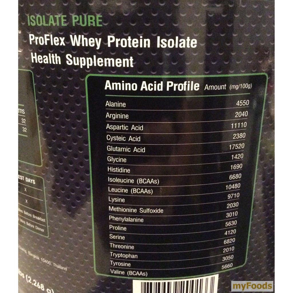 ส่งฟรี! เวย์โปรตีน ไอโซเลท 5ปอนด์ ProFlex Whey Protein Isolate 5lbs ...