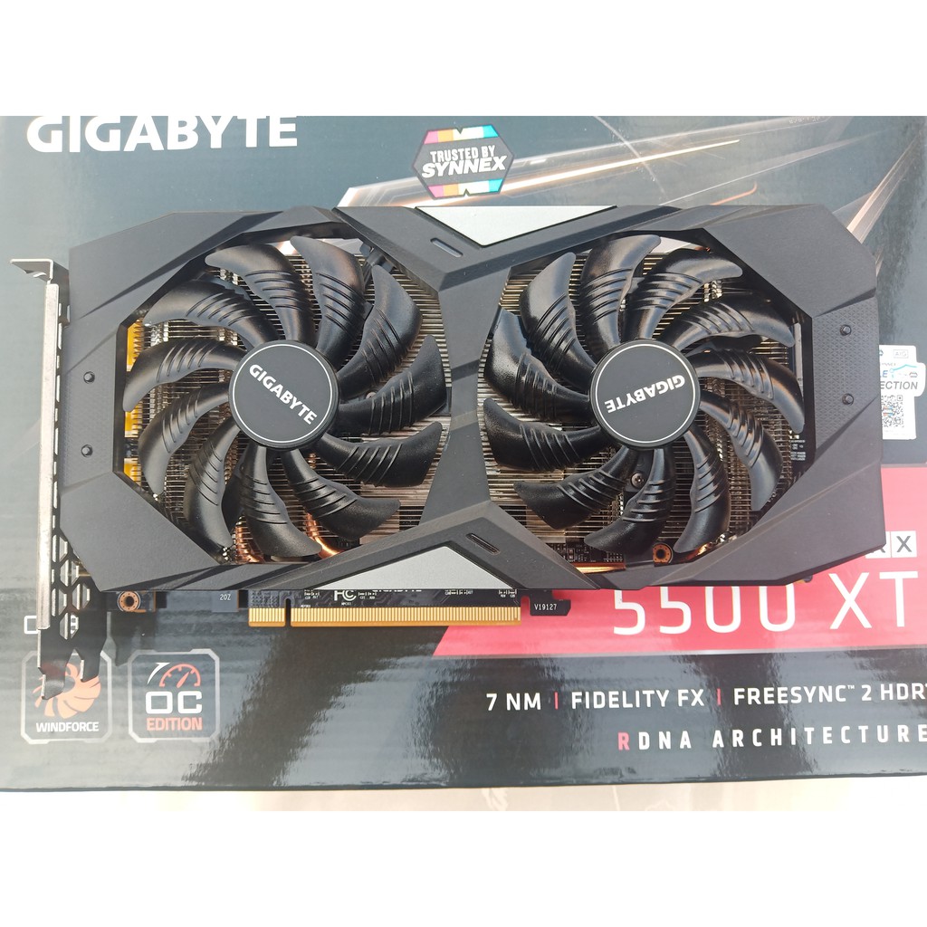 GIGABYTE RADEON RX 5500 XT OC 8G มือสอง ครบกล่อง ใช้งานได้ปกติ ประกัน ...