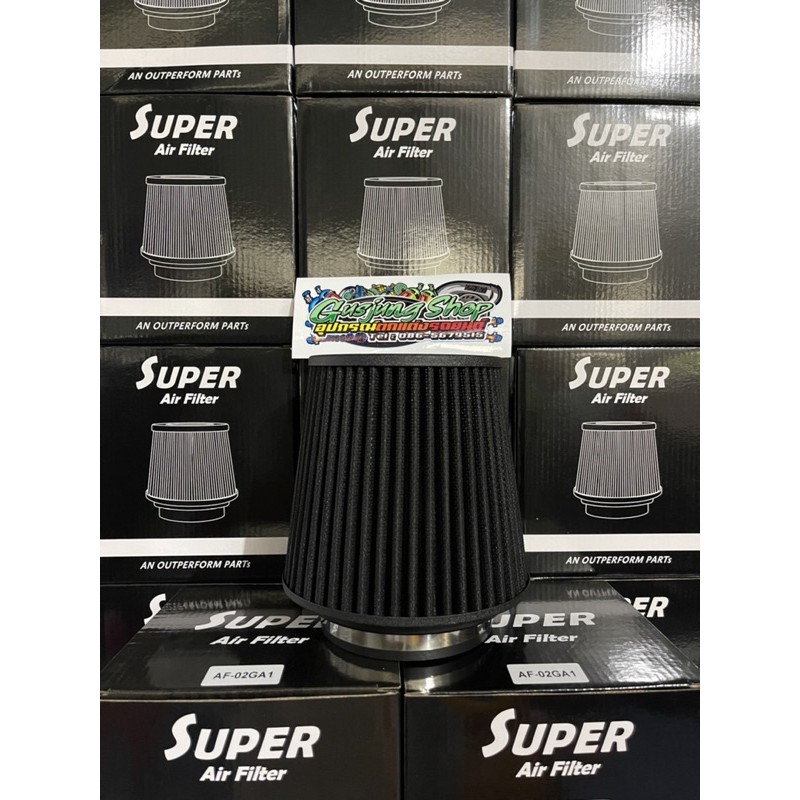 กรองอากาศ อย่างดี Super Air Filter (คอปรับได้ 3-4 นิ้ว) สีดำ - gusjung ...