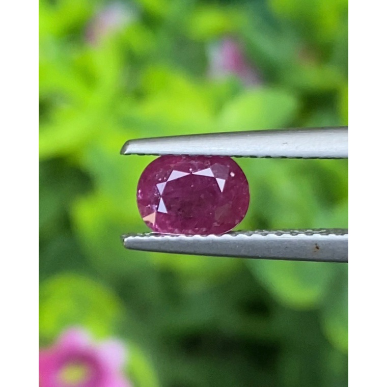 พลอย ทับทิม สยาม (Siam Ruby Sapphire) 1.01 กะรัต (Cts.) พลอยแท้ อัญมณี ...