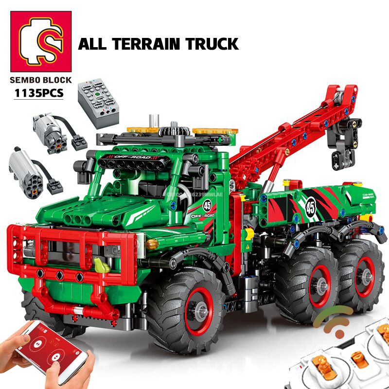 SEMBO Technical Terrain Truck RC Car Building Blocks Heavy Duty City ...