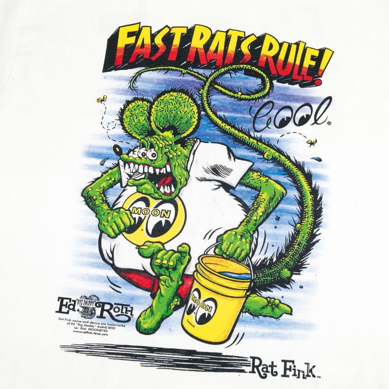 Rat Fink x MOON FAST RAT RULE T-shirt wgL5 - ah6dhkduog - ThaiPick