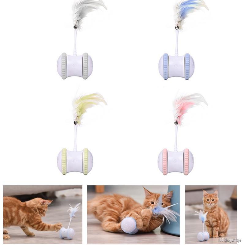 Pet Cat Feather Smart Electric Balance Car Funny Cat Toy Electronic Pet ...