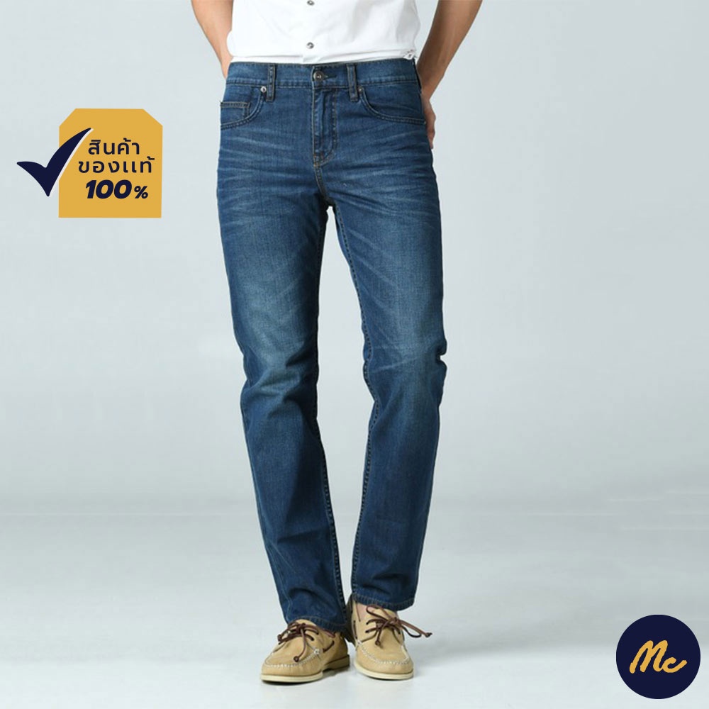 Mc JEANS กางเกงยีนส์ แม็ค แท้ ผู้หญิง กางเกงขายาว ทรงขาตรง สียีนส์ ทรงสวย คลาสสิค MAI7225 - mc ...