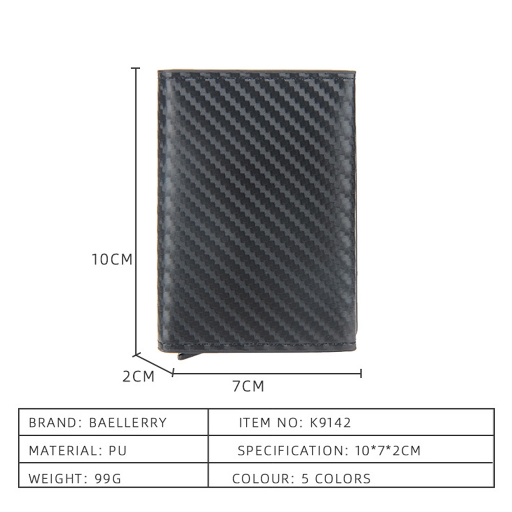 แพคเกจบัตร2021 Rfid Men Card Wallets Magnetic Button Free Name ...