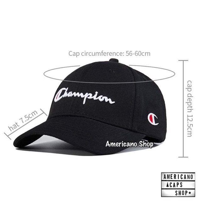 หมวกChampion Cap หมวกแชมป์เปี้ยน โลโก้ พร้อมตัวอักษร Champion (สีขาว ...