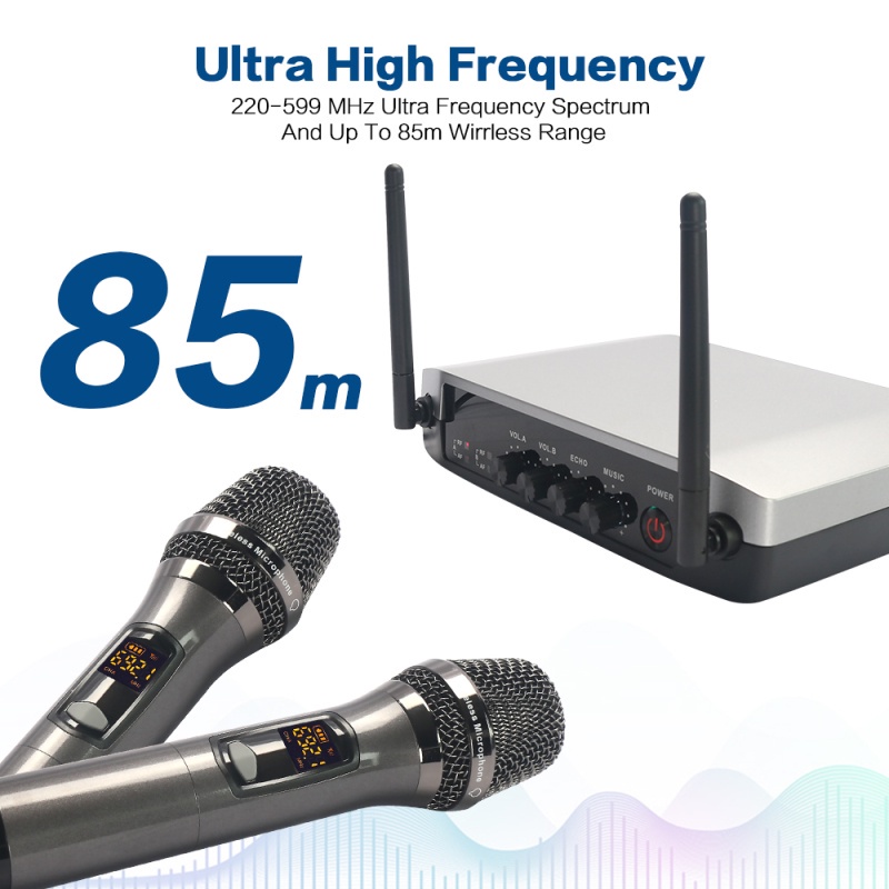 BOMGE ไมโครโฟนไร้สายไมโครโฟนสำหรับสมาร์ททีวีคาราโอเกะพร้อมอินพุต OpticalCoaxial Bluetooth ช่วง ...