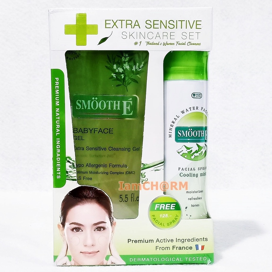 แท้ 5.5 fl.oz Smooth E Babyface Gel Extra Sensitive Cleaning สมูทอี เบบี้เฟส เจลล้างหน้า 165ml ...