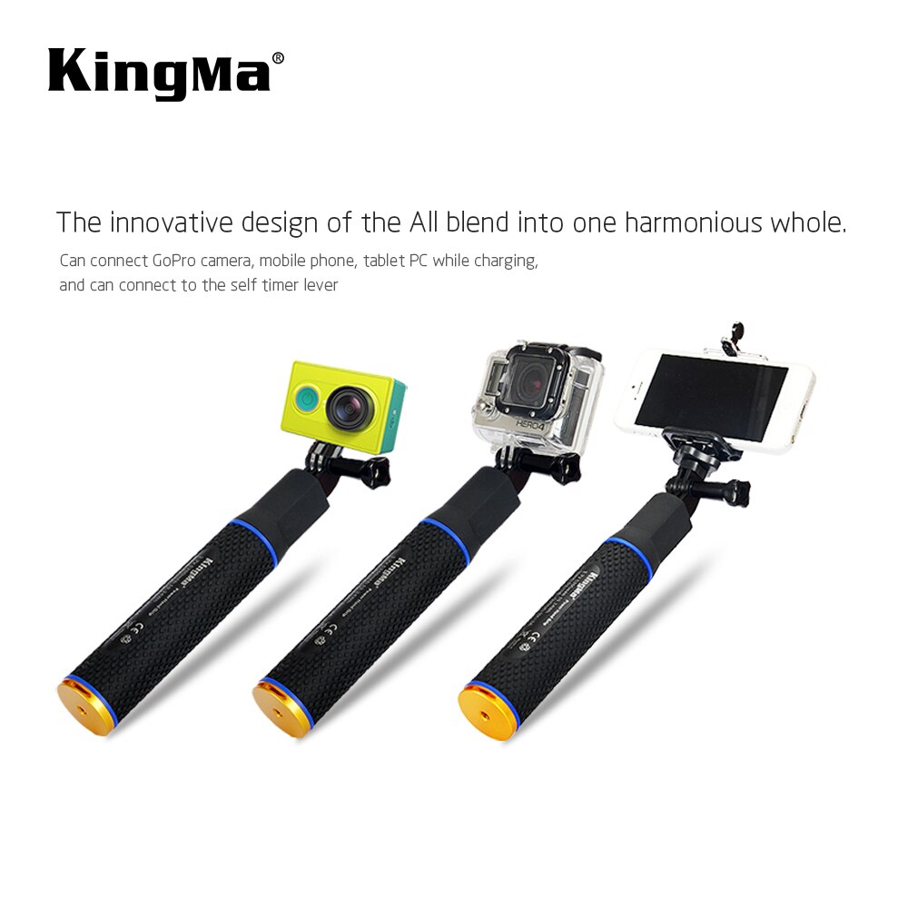 KingMa 5200mAH Power Bank Selfie Stick Handle Grip For GoPro Hero 4/3/3 ...