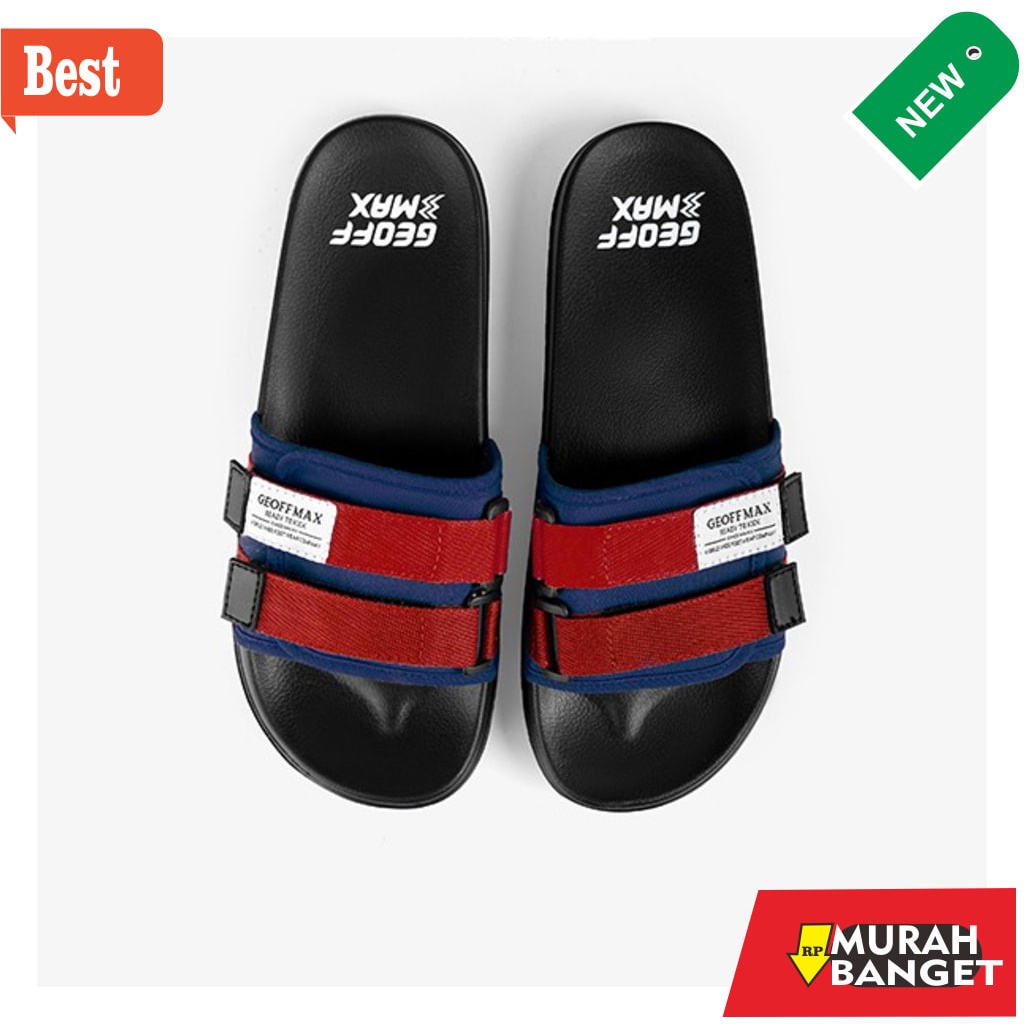 สไลด์ล่าสุด - Geoff Max Official - Freddo สีกรมท่า แดง | รองเท้าแตะ ...