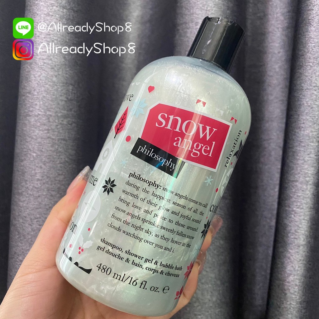 PHILOSOPHY Shampoo Shower Gel Bubble Bath Snow Angel 480ml. ( ผลิต 052018 ) m - sherbetshop ...