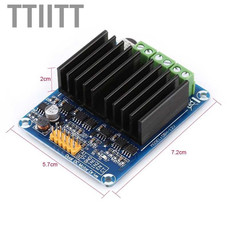 Ttiitt 1pc DC5-12V 0A-30A Dual-channel H Motor Driver Board Module ...