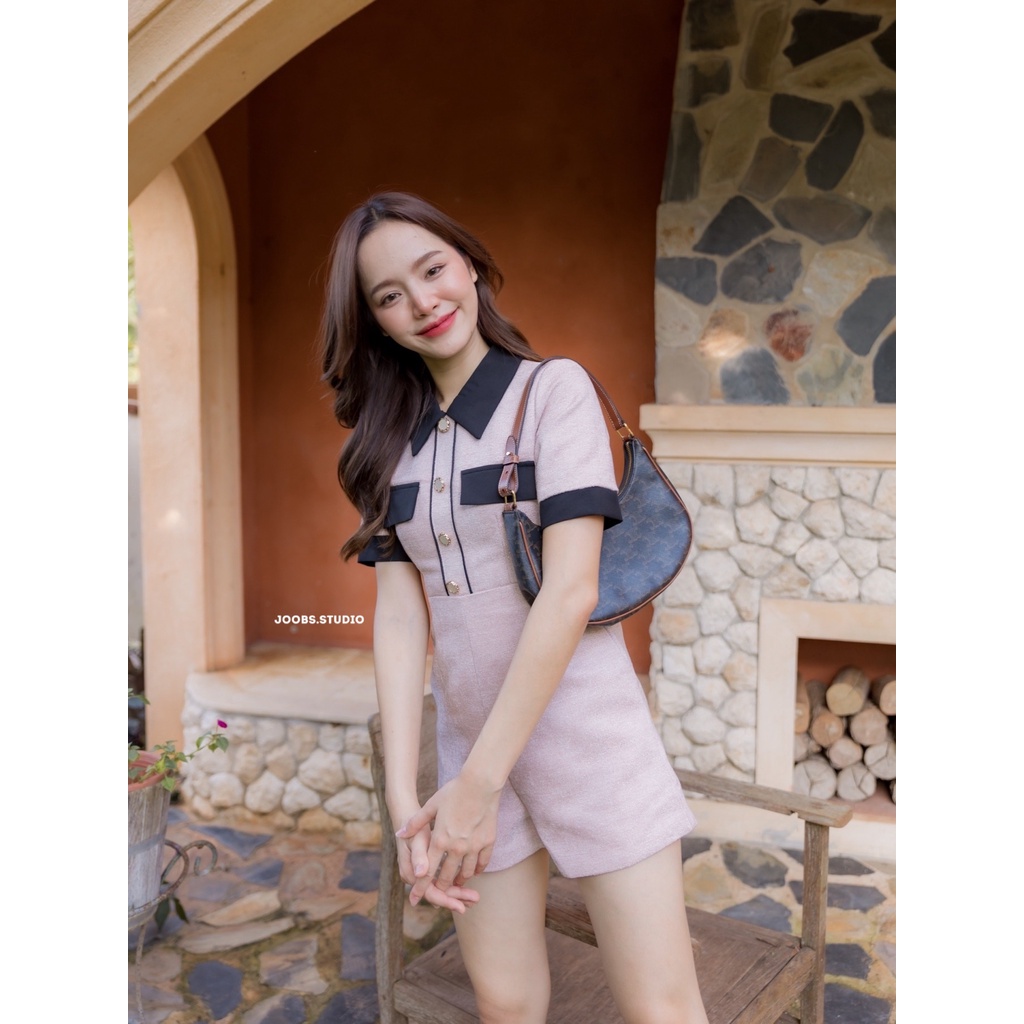 JBS548 Teddytweed Jumpsuit - joobs.studio - ThaiPick